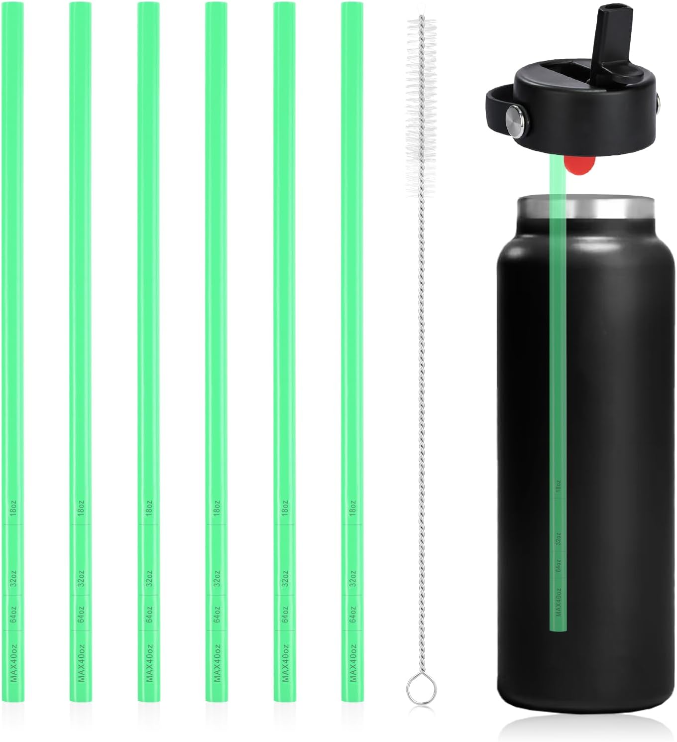 Amazon.com | Straws Replacement for Hydro Flask 6Pcs Replacement Straws ...