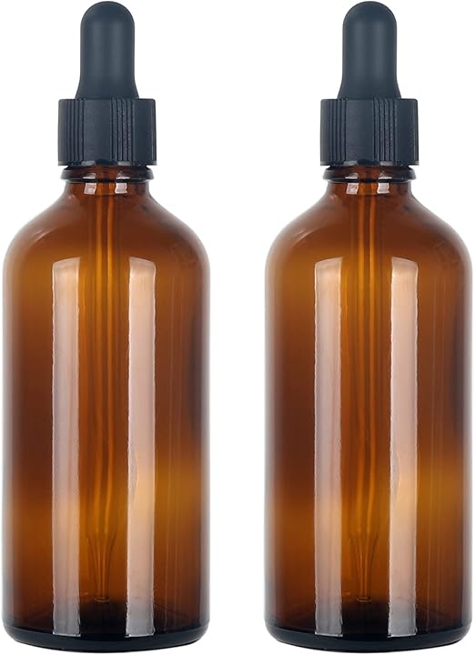 Magic Season Essential Oil Bottles - Amber / 100ml with Dropper / 2 Pcs ...