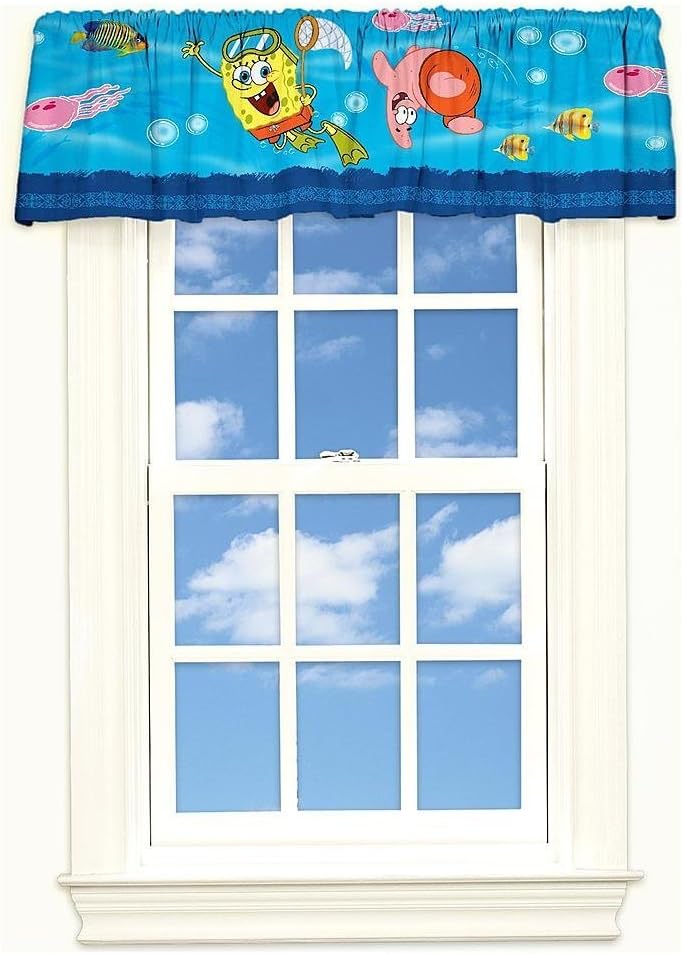 Amazon.com: Nickelodeon SpongeBob SquarePants Window Valance, Yellow ...