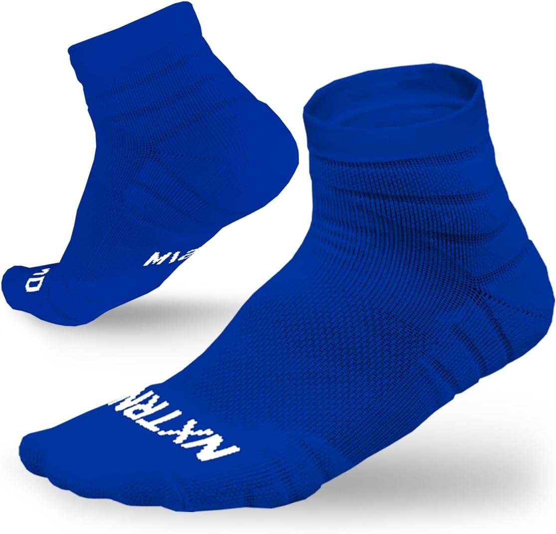 3 Pairs Nxtrnd Quarter Socks for Men & Boys, Padded Athletic Socks for ...