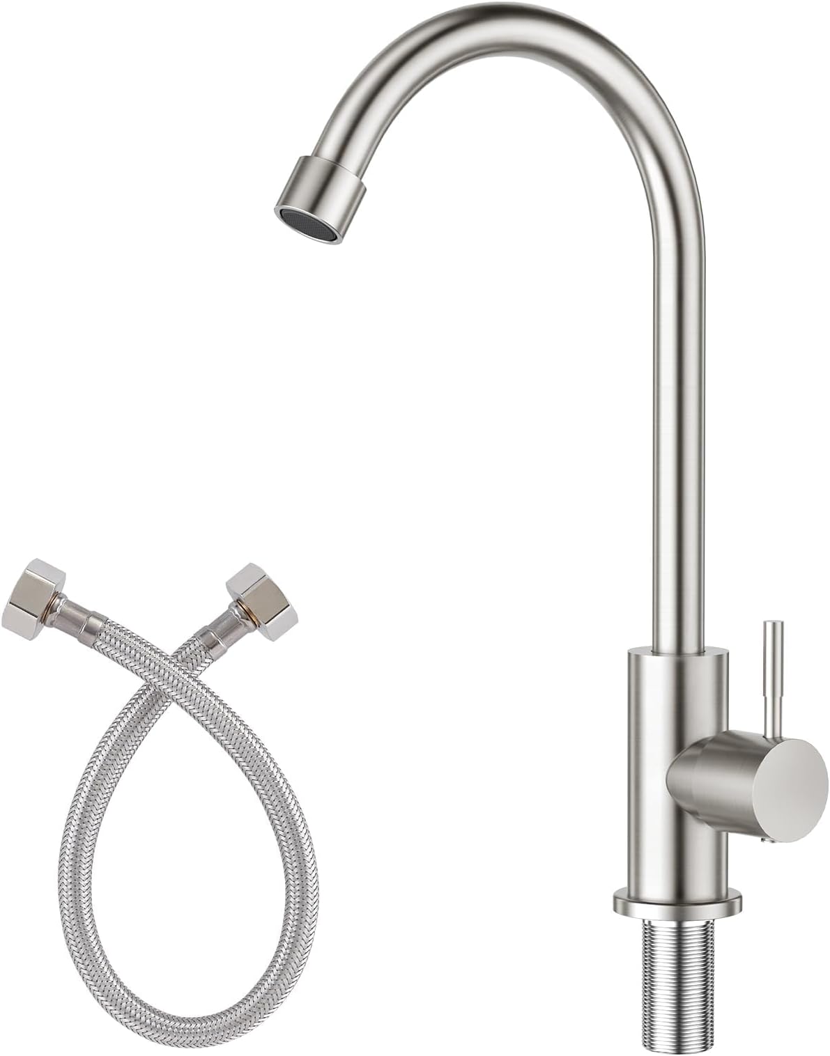 Cold Water Faucet Only, High Arc Single Handle One Hole Faucet for ...