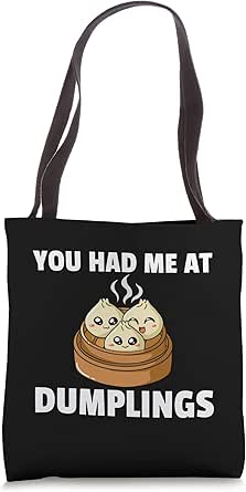 Amazon.com: Dumpling Dim Sum Asian Food Dump Tote Bag : Clothing, Shoes ...