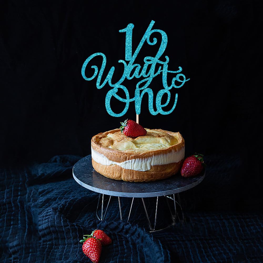 Snapklik.com : Naicaek 1/2 Way To One Cake Topper,Happy 6 Months Cake ...