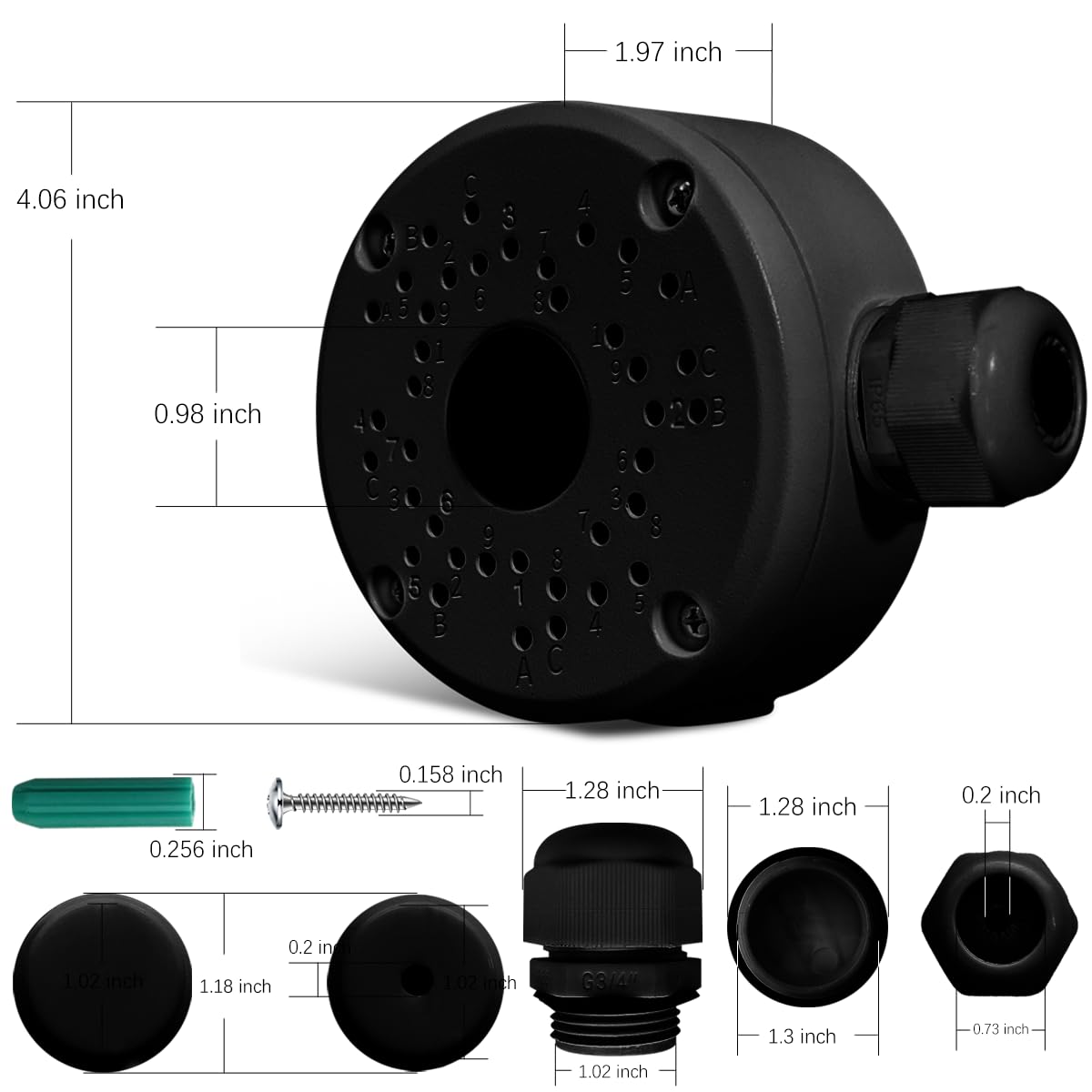 Snapklik.com : New Upgrade Security Camera Junction Box,Universal IP ...