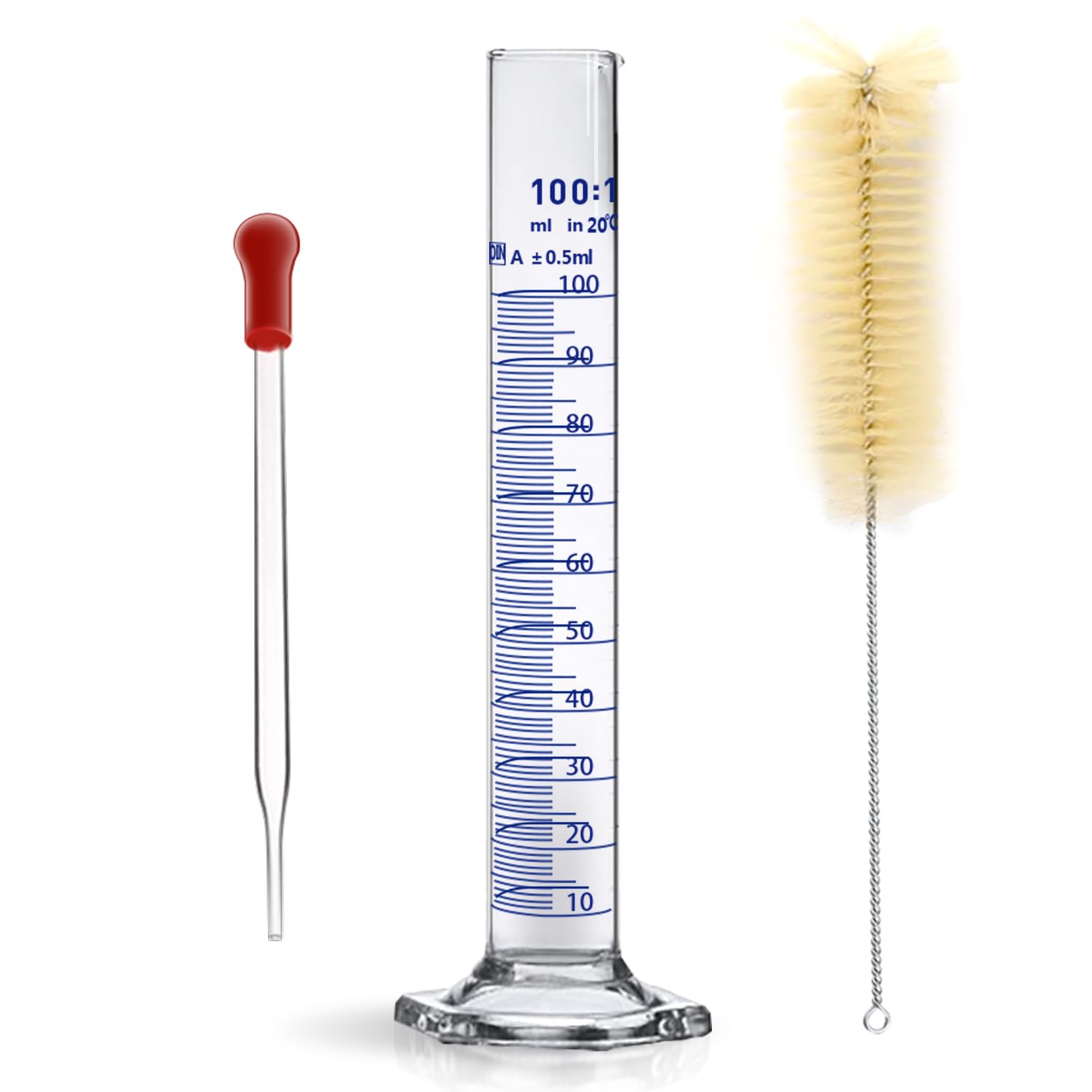 Snapklik.com : Thick Glass Graduated Cylinder Measuring Liquid Lab ...
