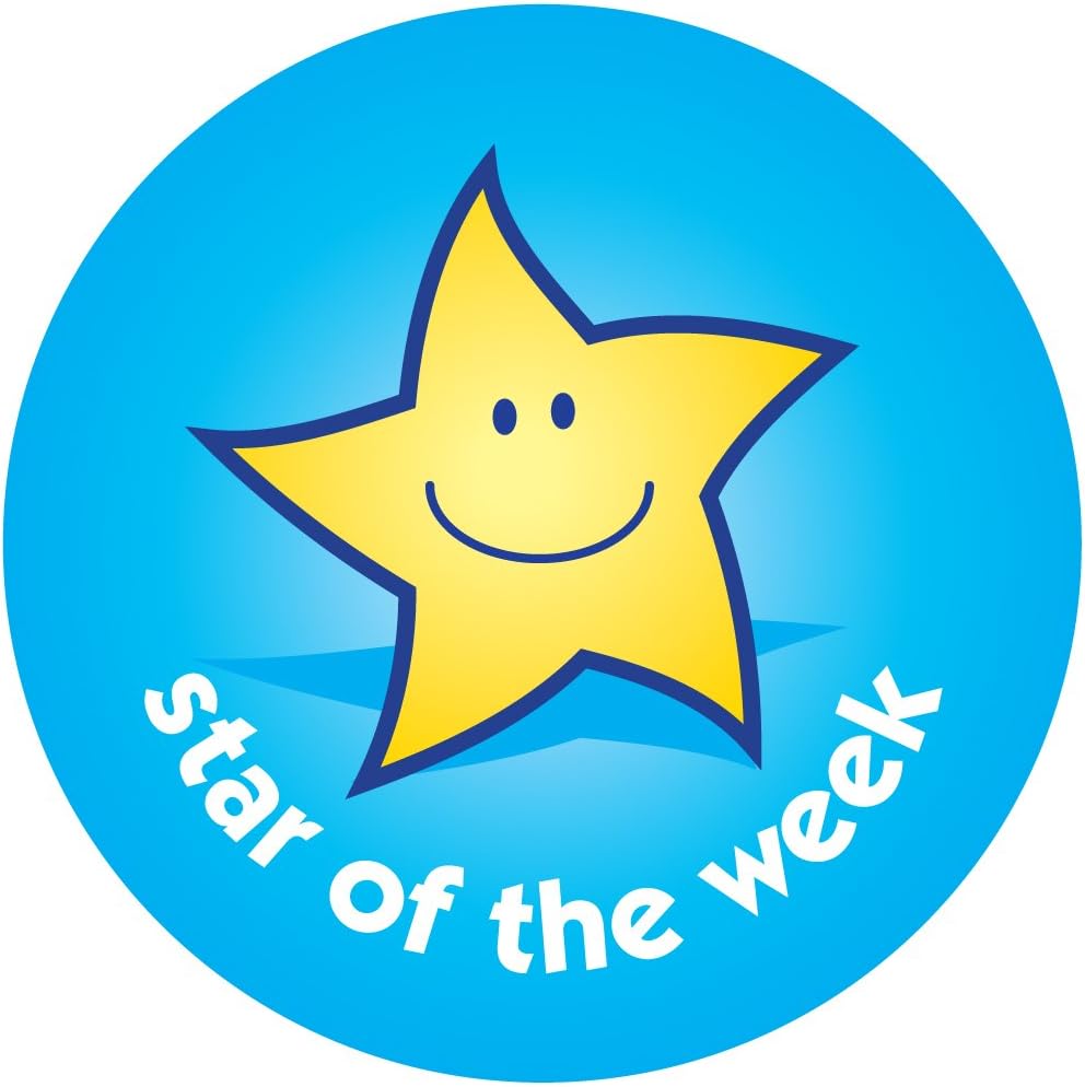 The Sticker Factory 38 mm Star of The Week Reward Sticker (Pack of 75 ...