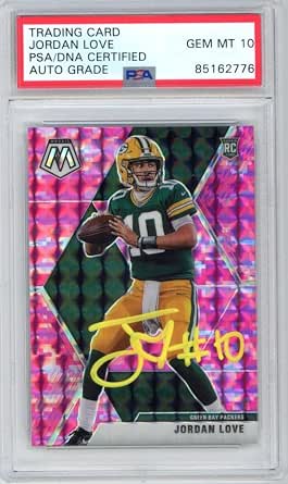Amazon.com: Jordan Love 2020 Panini Mosaic Pink Camo Autograph Rookie ...