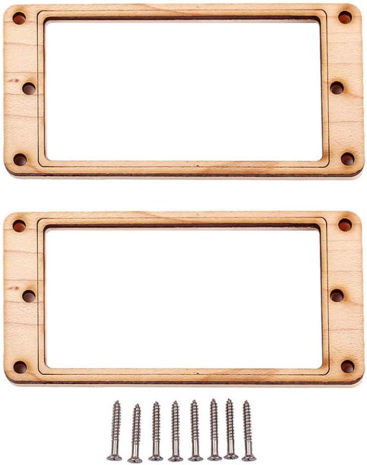 Amazon.com: Pickup Frame Maple Wood Plastic Humbucker Mounting Ring ...