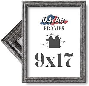 Amazon.com - US Art 9x17 Barnwood Grey .75 Inch Wood Picture Frame ...