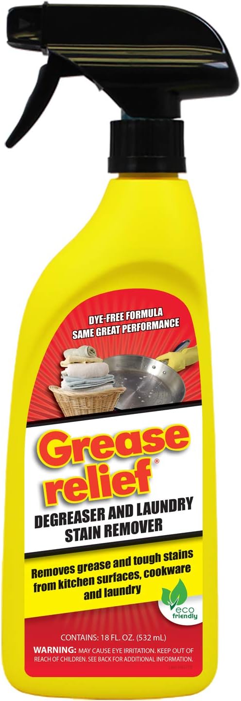 Amazon.com: Grease Relief Degreaser and Laundry Stain Remover (18 Oz ...
