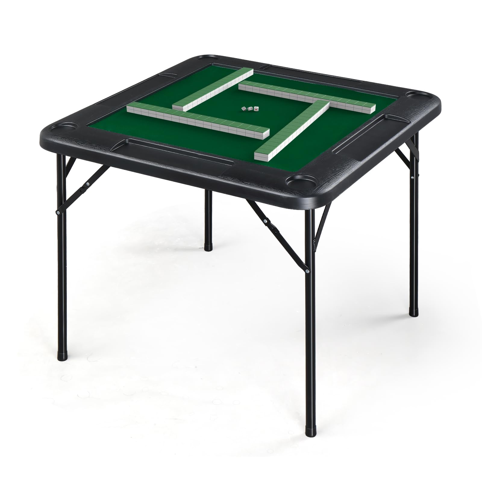 Amazon.com: PEXMOR 39.5" Foldable Mahjong Table, Square 4 Player Card ...