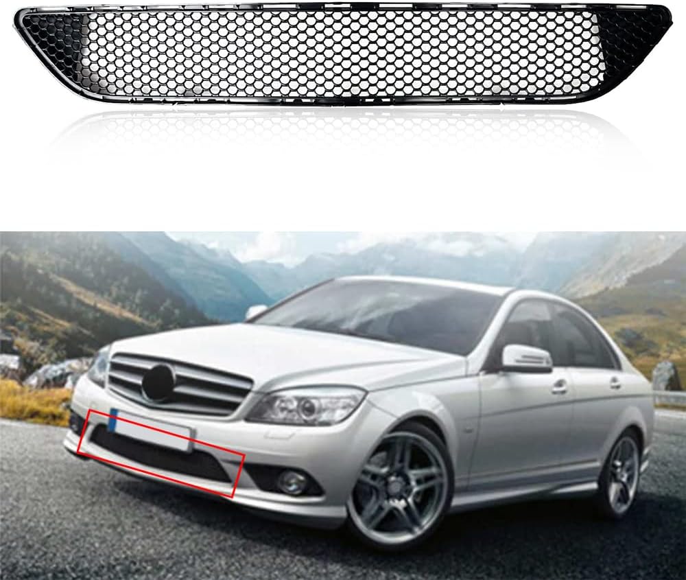 Front Bumper Grille Compatible For Mercedes Benz W204 C Class Front ...