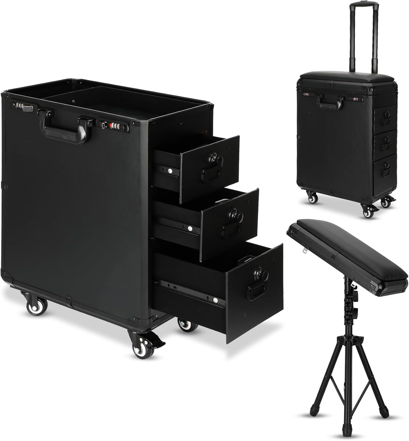 Amazon.com: Tattoo Trolley Case cart with 3 Drawers and Adjustable ...