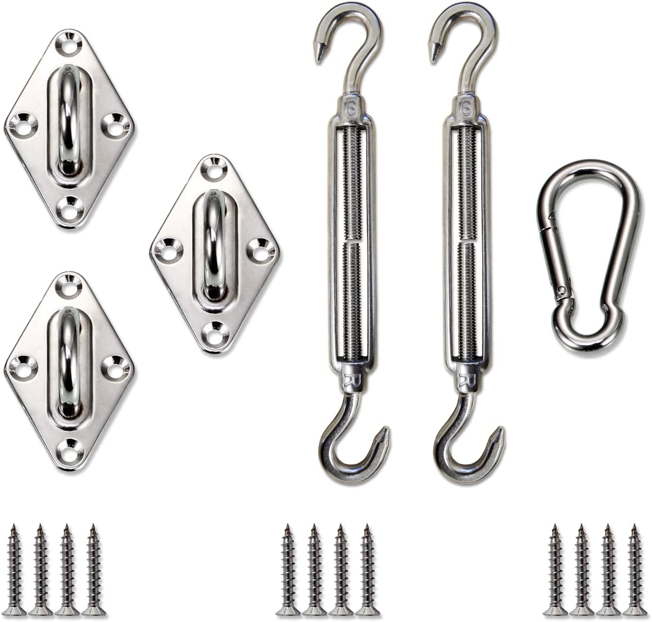 Amazon.com: SunnyRoyal Shade SailHardware Kit for Triangle Stainless ...