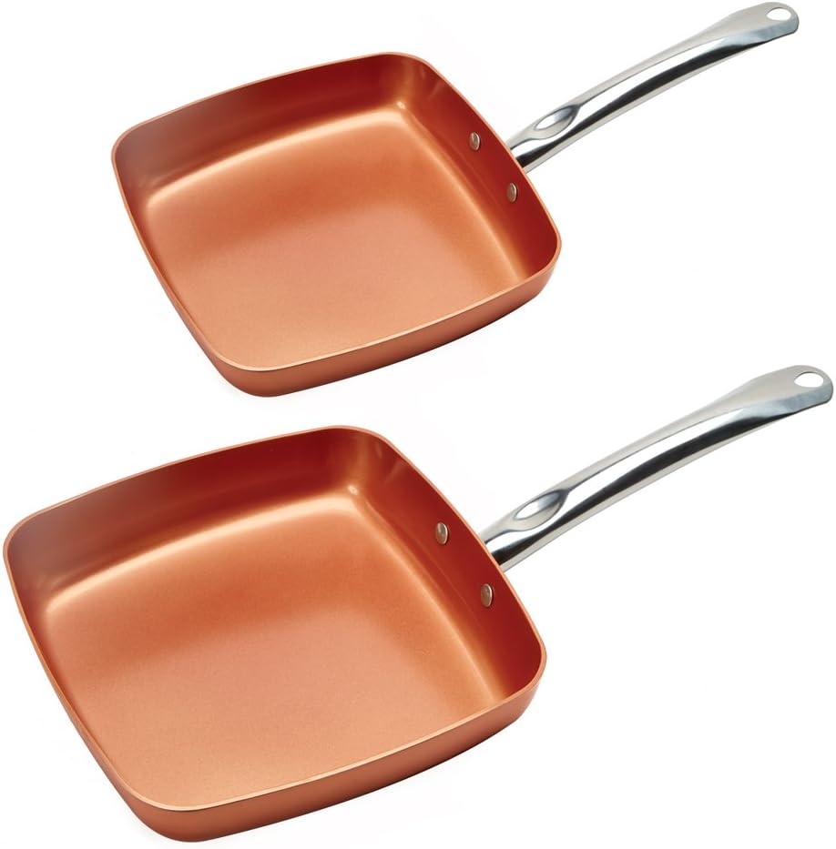 Amazon.com: Copper Chef Fry Pan 8 and 9.5 Inch (2 Pack), 8 & 9.5: Home ...