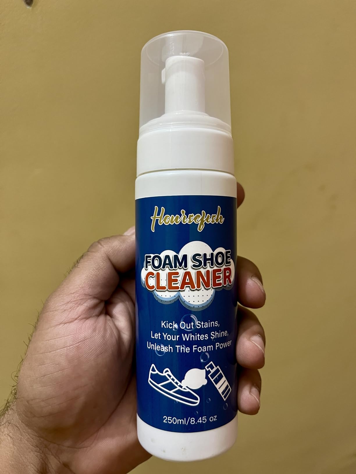 JICOOT Shoe Cleaner Kit, 250ML White Shoe Cleaner with Brush and Towel ...