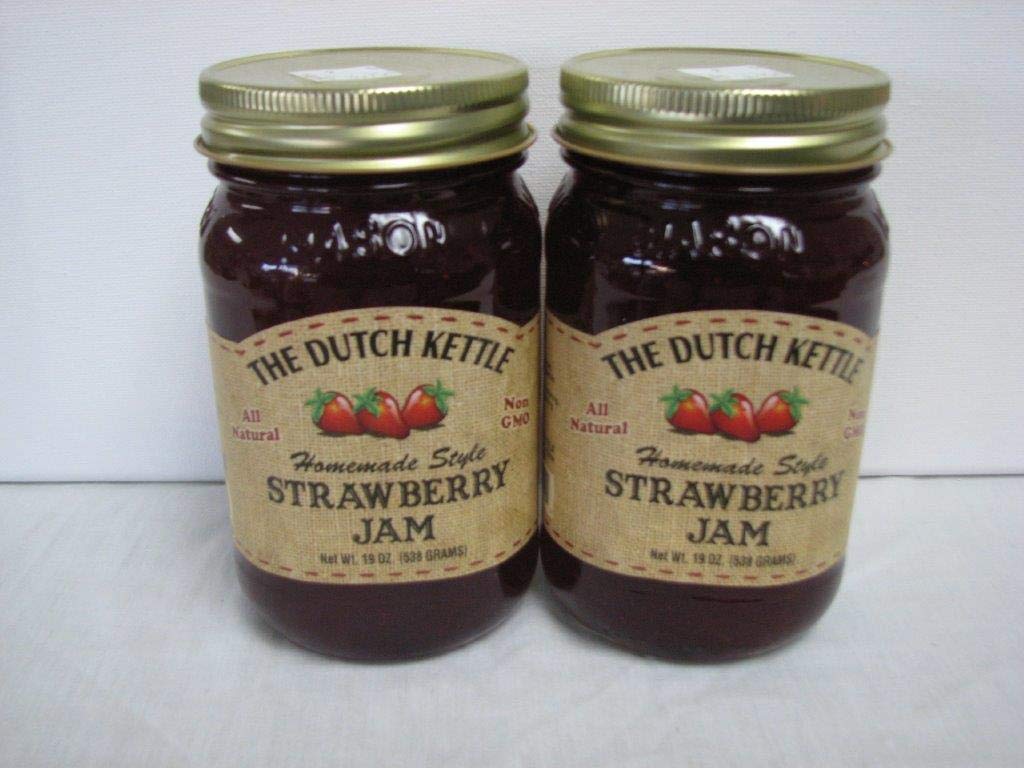 Amazon.com : The Dutch Kettle Strawberry Jam 2- 19 0z jars : Grocery ...