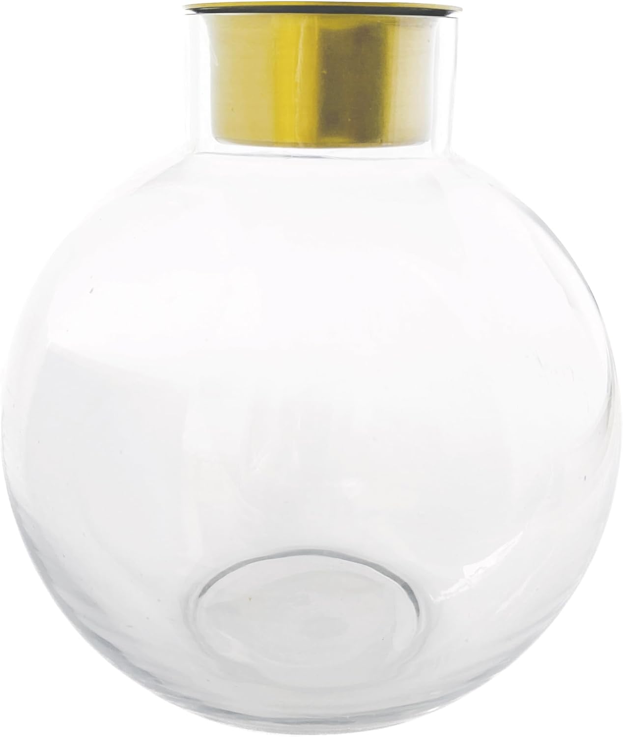 Amazon.com: Creative Co-Op Reclaimed Fillable Glass and Brass Taper ...