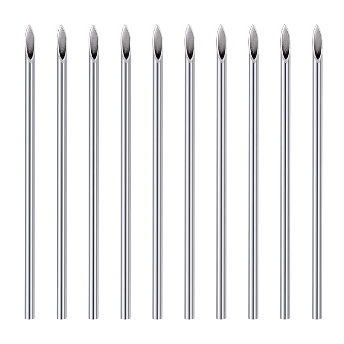 Amazon.com: JIESIBAO 10PCS 16G Piercing Needles, Hollow Needles ...