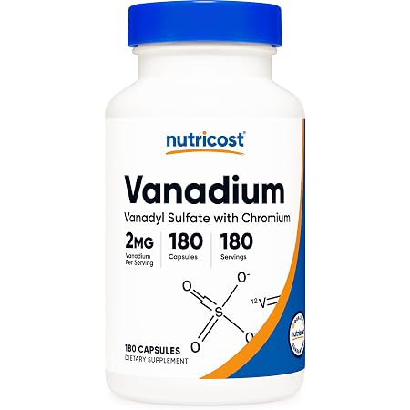 Amazon.com: Nutricost Vanadium + Chromium 2mg 180 Vegetarian Capsules ...
