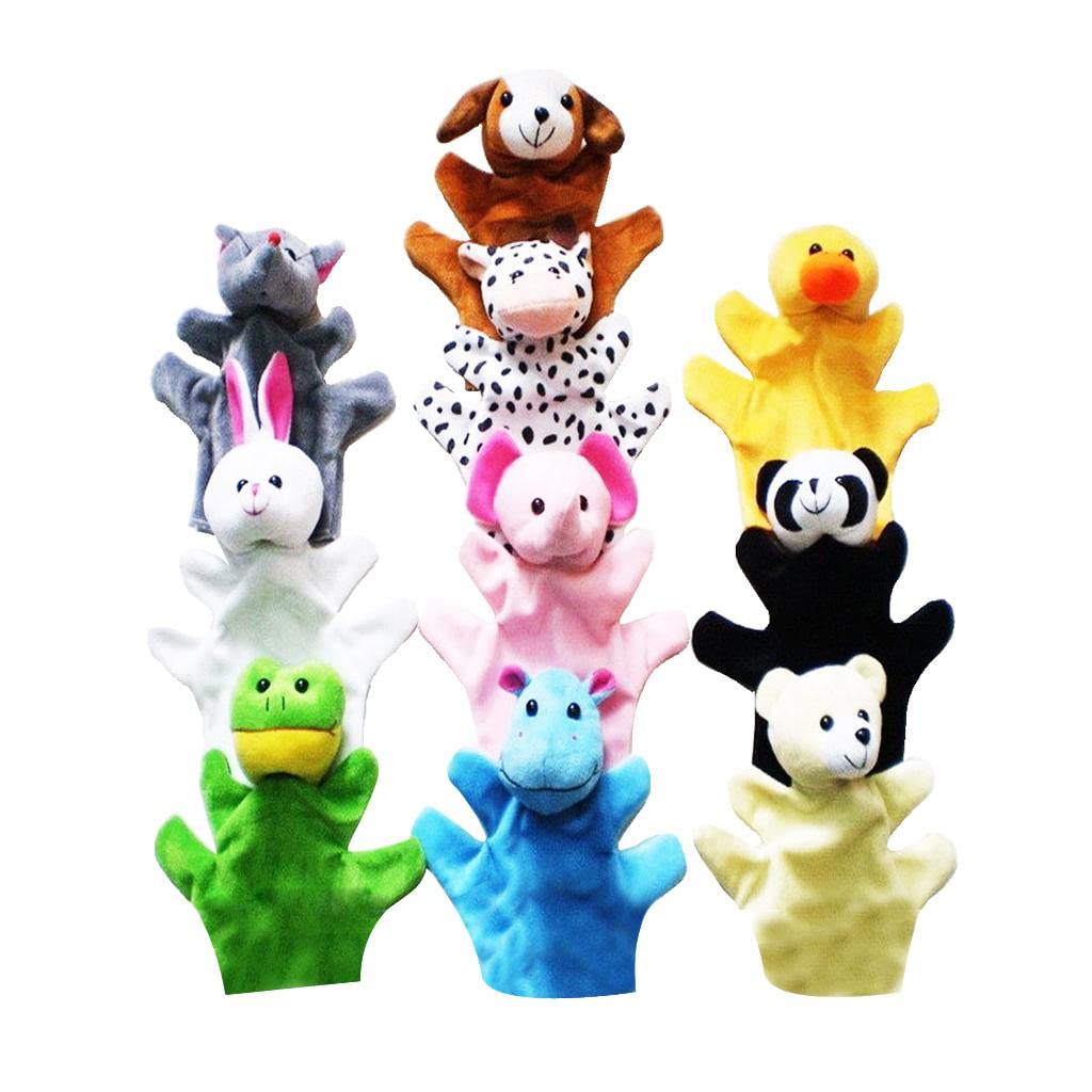 Buy Enakshi 10Pcs Cartoon Animal Finger Hand Puppets Doll Baby Story ...