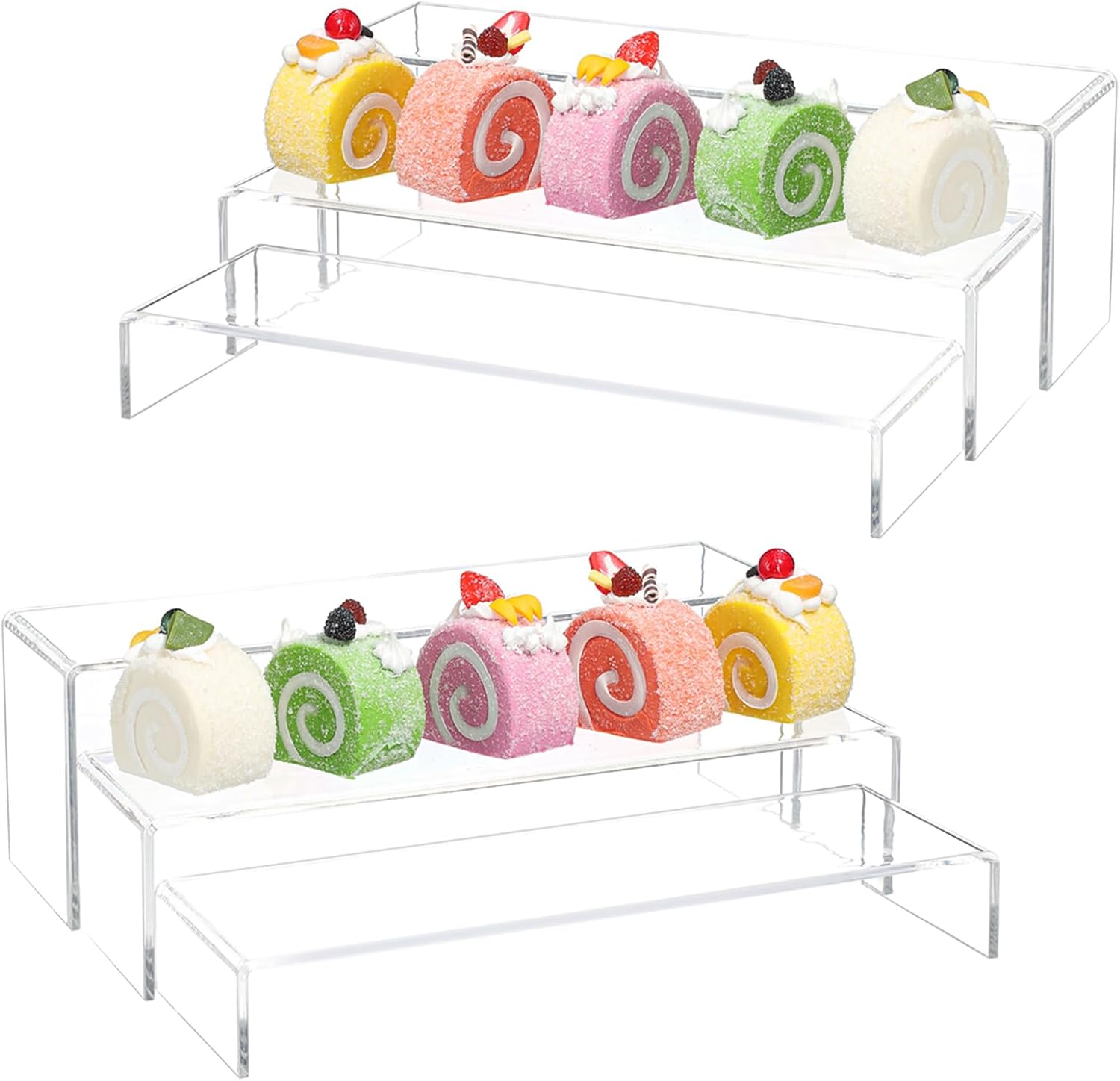 Amazon.com: Yieach Large Clear Acrylic Risers Display Stands,6 Pcs ...