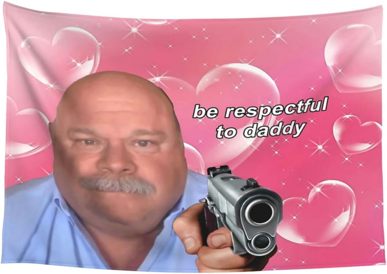 Riawzmvq Daddy Winkle Bertram Be Respectful to Daddy Wow Tapestry Wall ...
