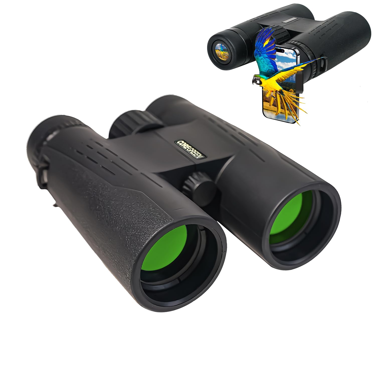 Amazon.com : 10x42 HD Binoculars for Adults High Powered, Coregreen BAK ...