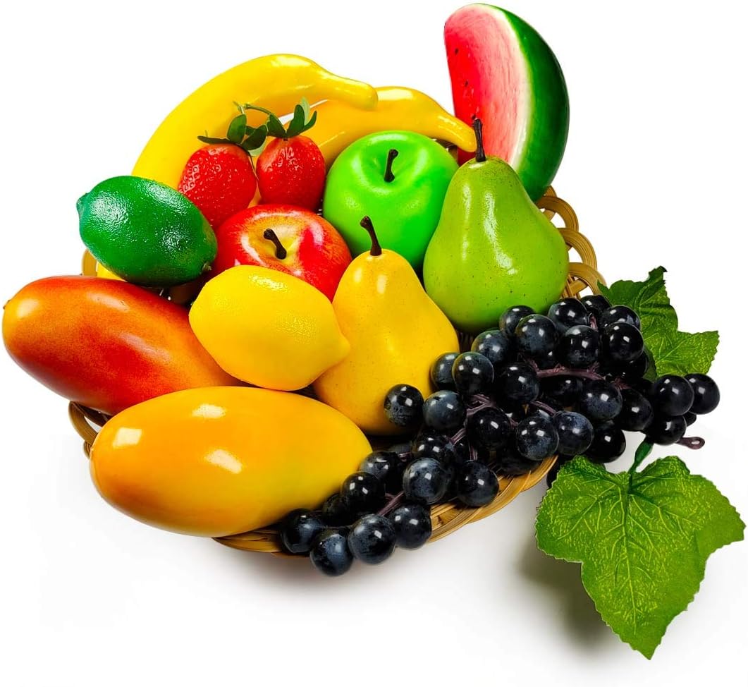 Amazon.com: DONOTGO 15 Fake Fruit,Artificial Fruits for Decoration ...