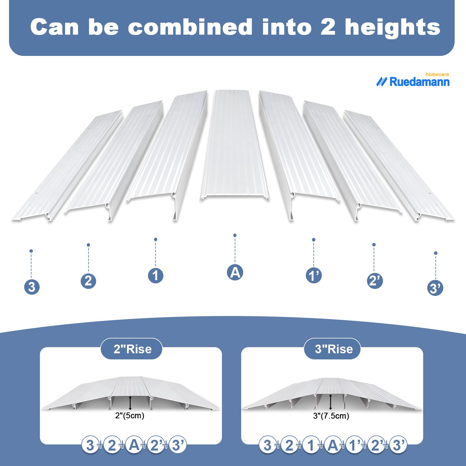 Snapklik.com : 3" Rise Bridge Threshold Ramp, 34" Wide Modular Aluminum ...