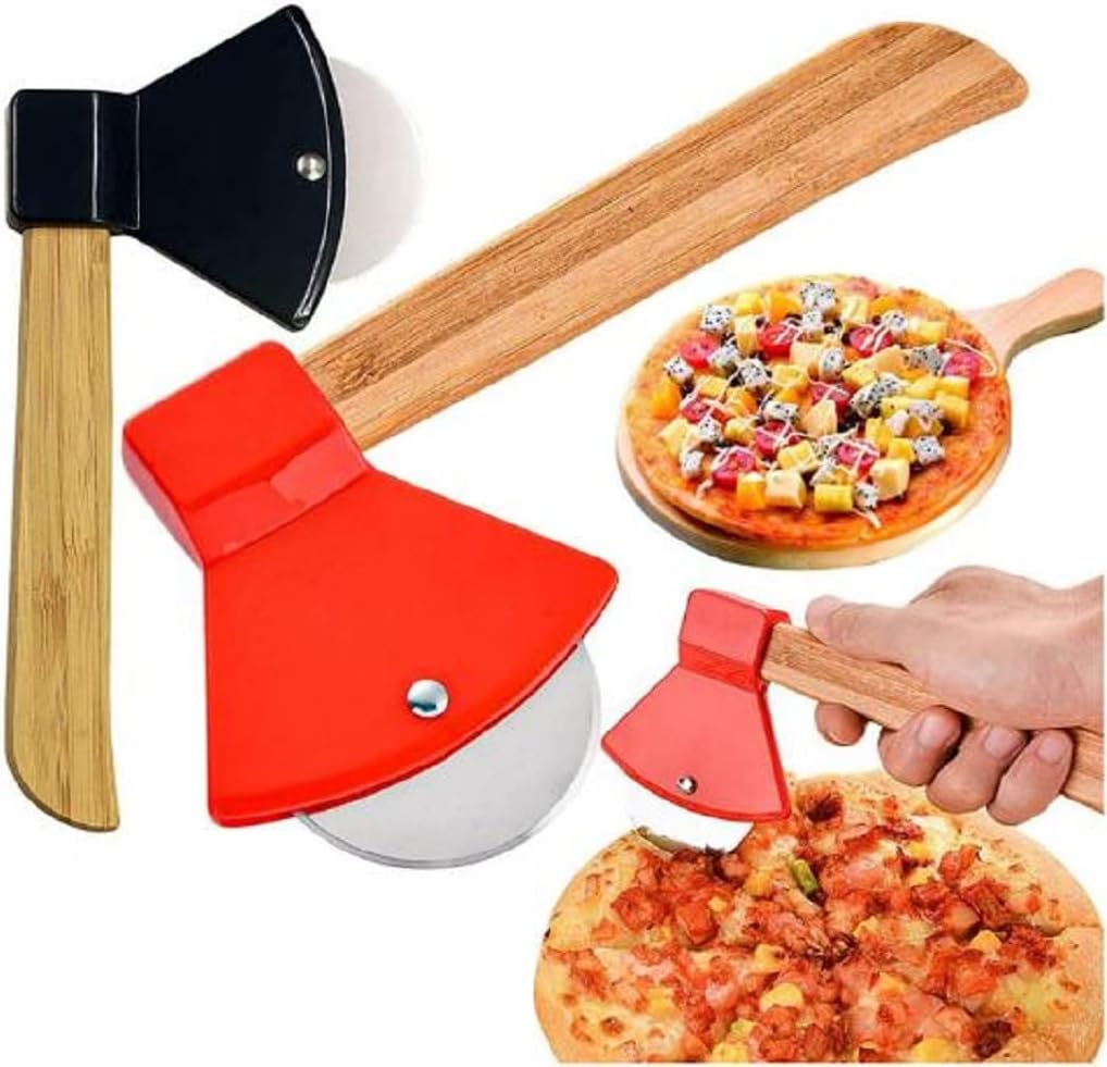 Amazon.com: NARFIRE 2 Pack Axe Pizza Cutter, Stainless Steel Axe Wheel ...