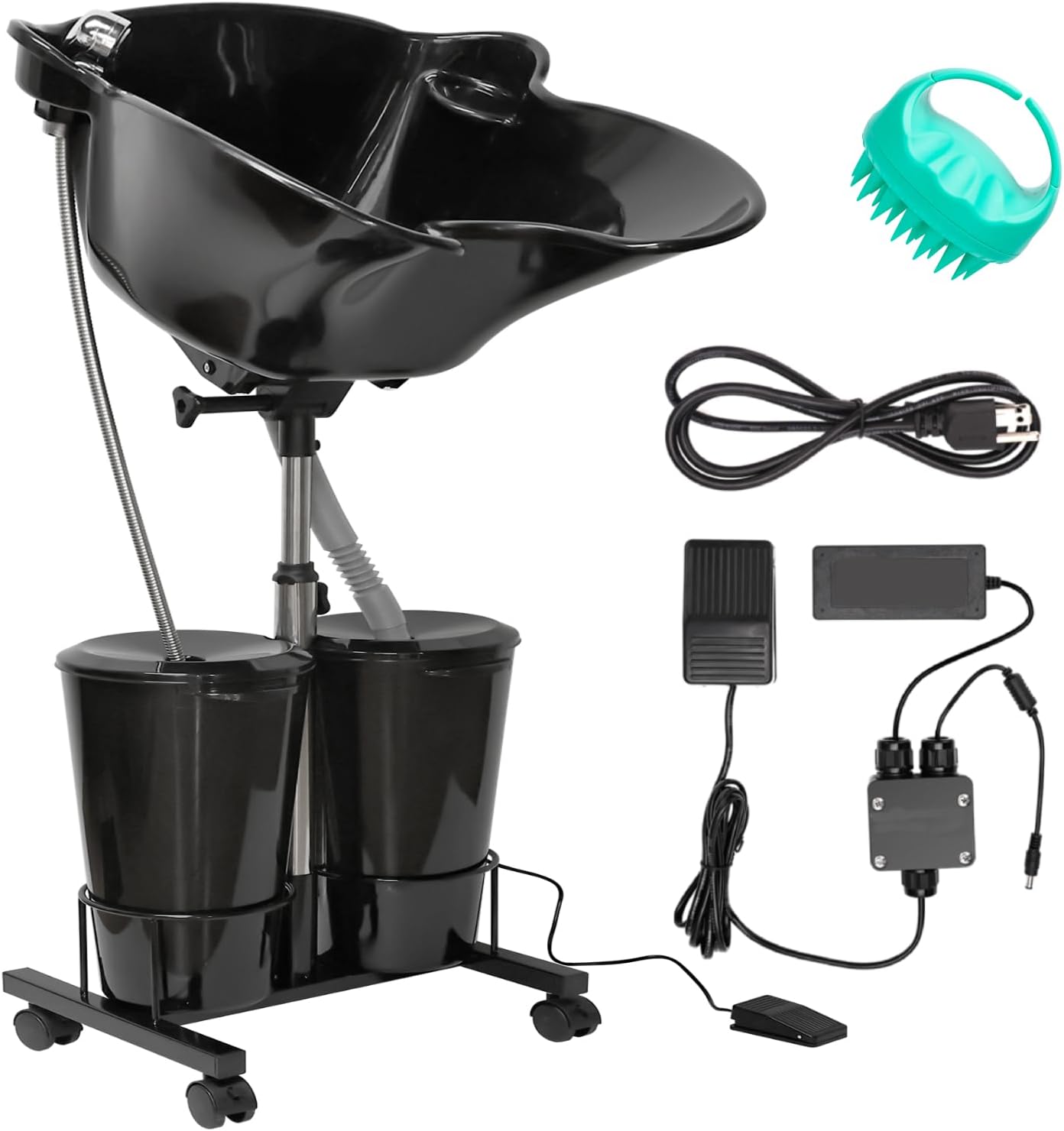 Amazon.com: Portable Mobile Shampoo Bowl，Salon Washing Sink with Pump ...