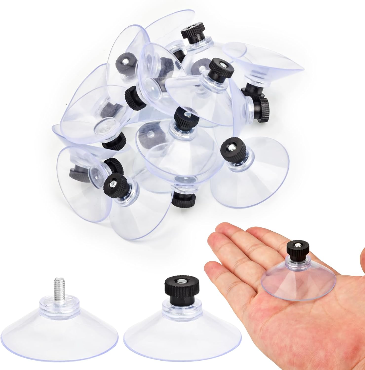 Amazon.com: AccEncyc Suction Cup 40 mm Glass Suction Pads Clear PVC ...