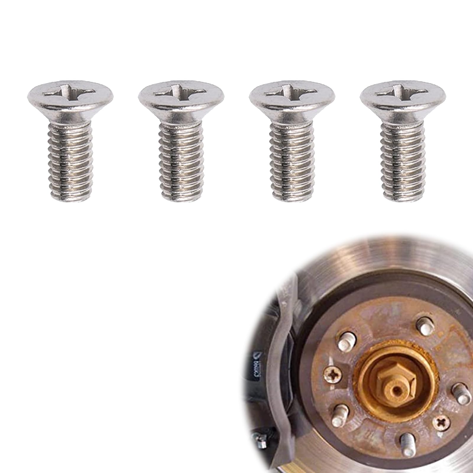 Amazon.com: GKmow Pack-4 Stainless Steel Brake Disc Rotor Screws for ...