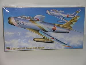 Amazon.com: Hasegawa "F-86F-40 Sabre "Tenryu/Blue Impulse" Plastic ...