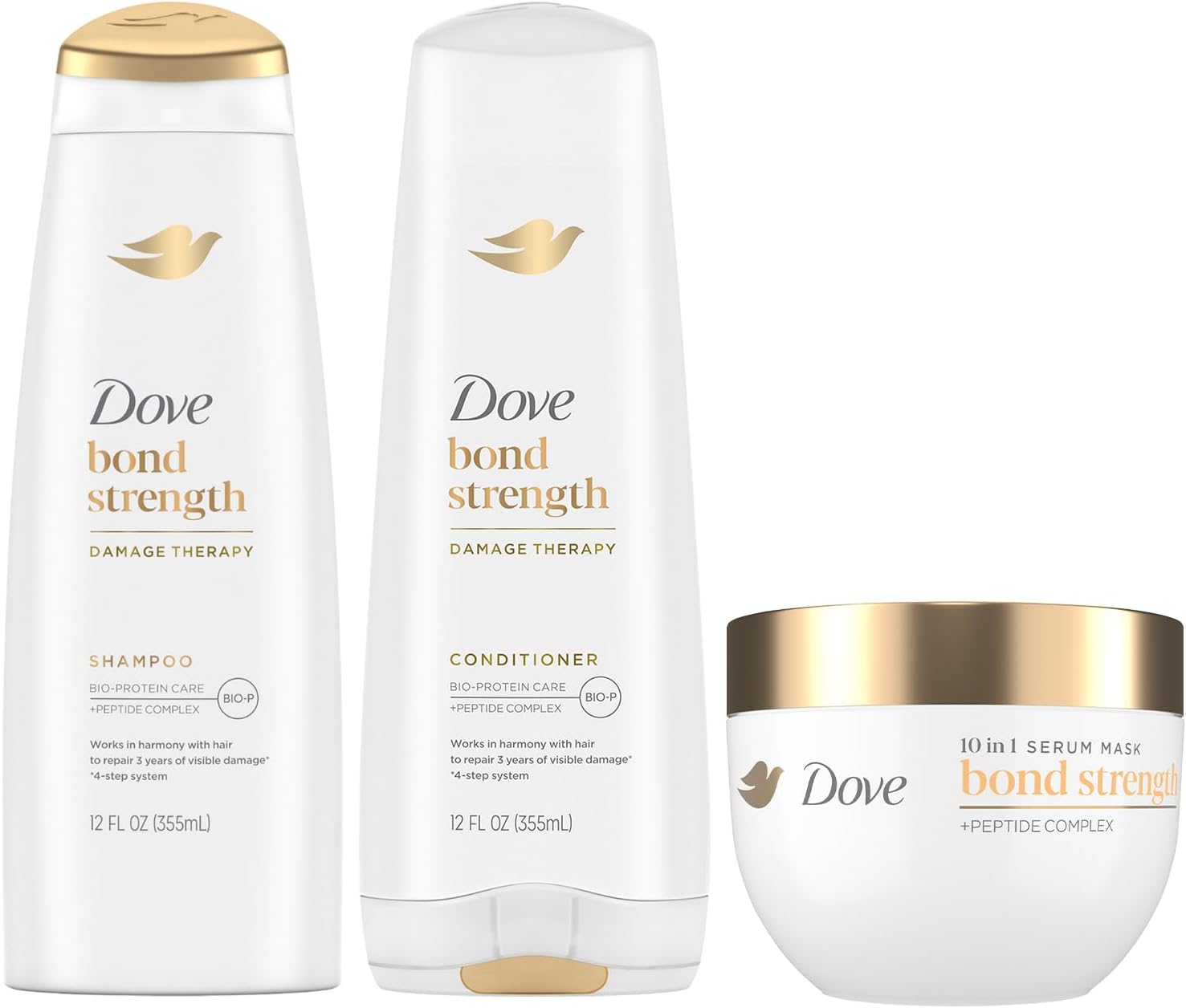 Amazon.com : Dove Bond Strength Shampoo & Conditioner Set + Hair Mask ...