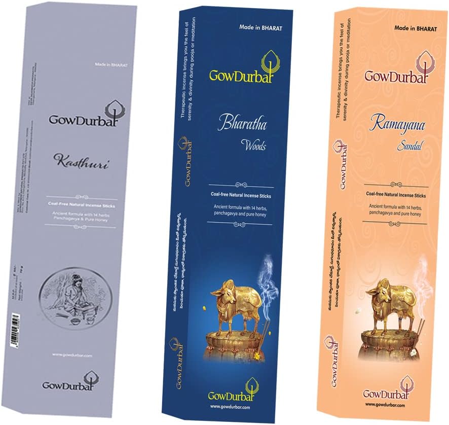 GOWDURBAR Coal-Free Premium 11 inch Incense Sticks Flower Combo Pack of ...