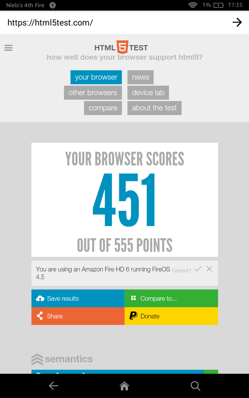 HTML5test WebView - App on the Amazon Appstore