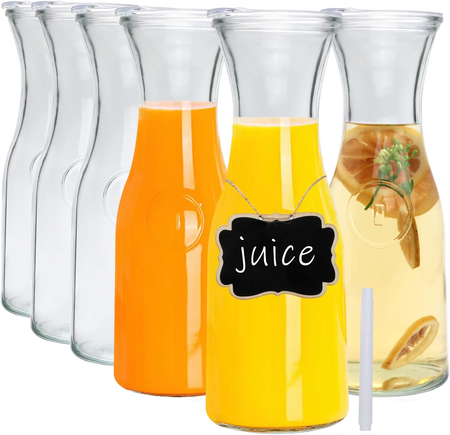 Amazon.com: 35oz Glass Carafe Pitchers,Accguan Juice Jug for Drinks ...
