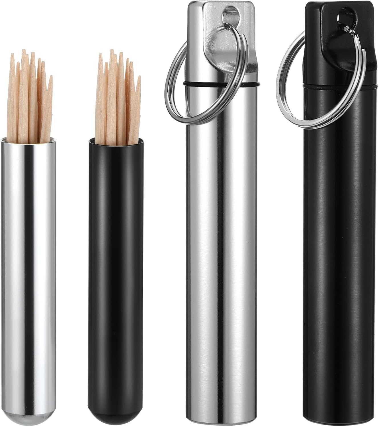 Amazon.com: YUXIANLB 4PCS Metal Toothpick Holder Small Pills Cases For ...