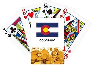 Amazon.co.jp: USA State Flag Profile Colorado Playing Cards Table ...