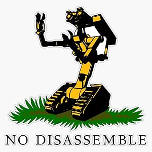 Amazon.com: No Disassemble Sticker Vinyl Decal Bumper Sticker 5 ...