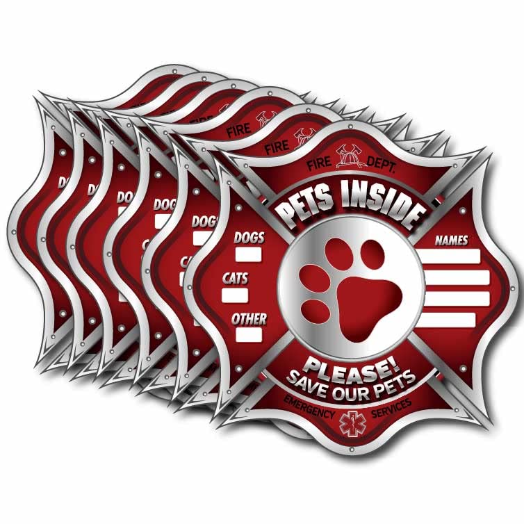 Amazon.com: Vinyl Friend Pet Alert Stickers-FIRE Safety Alert and ...