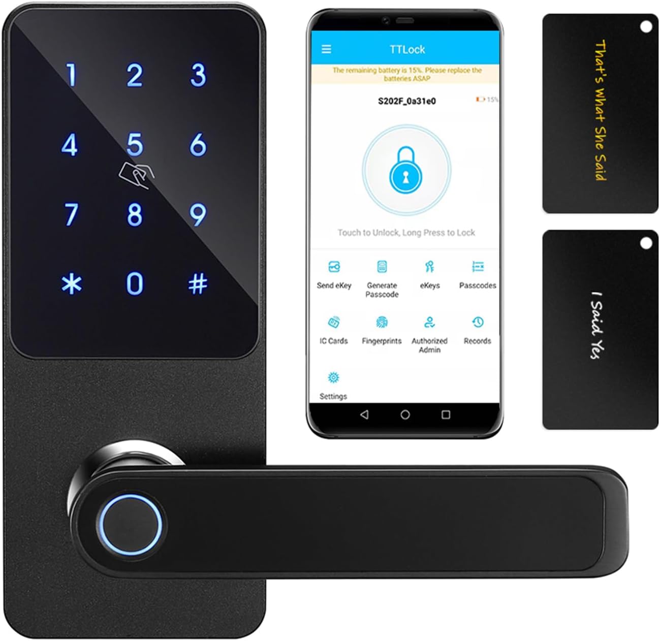 Amazon.com: BBEN Fingerprint Keyless Entry Door Lock with Right Handle ...