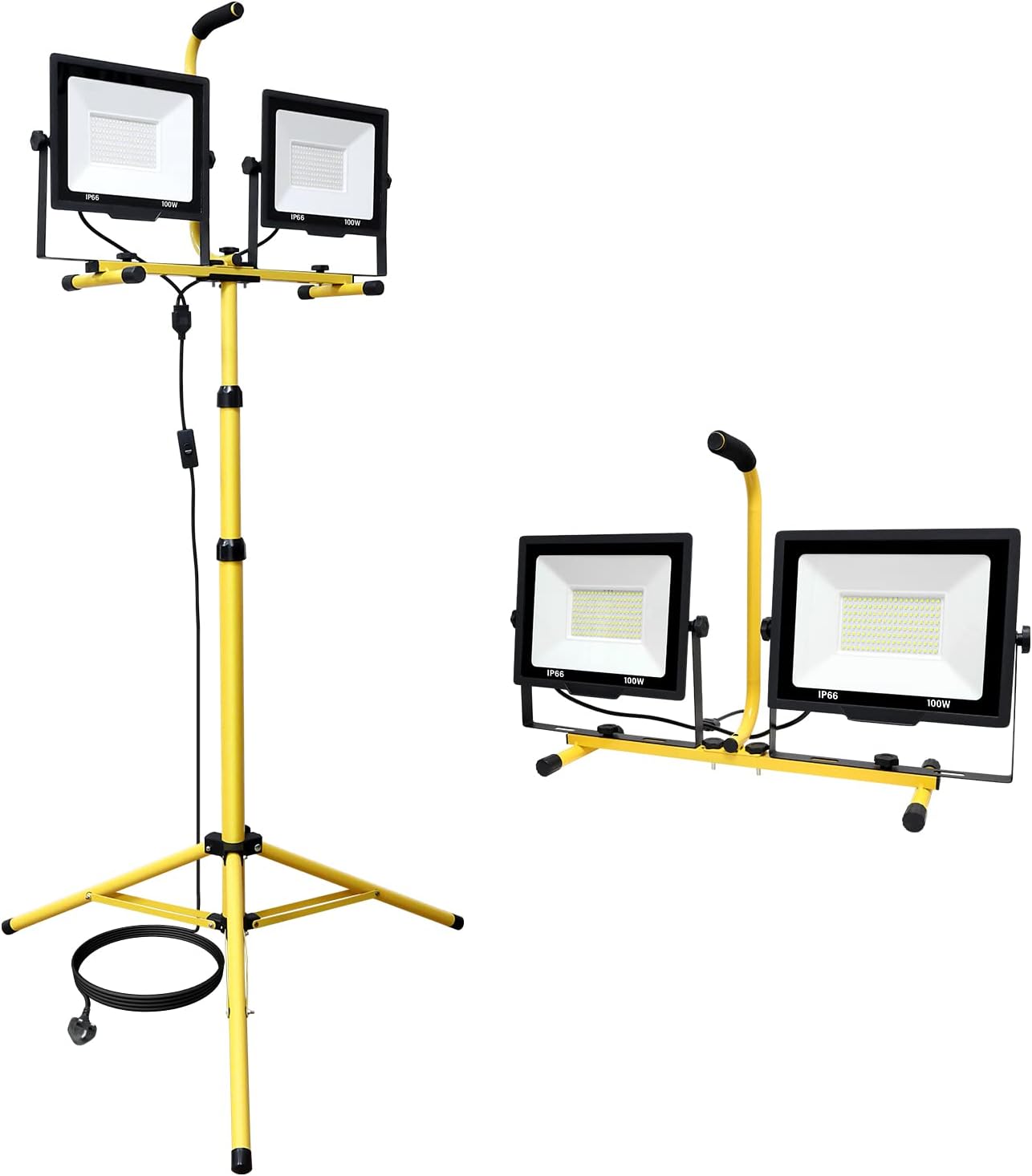 100W LED Tripod Work Light, Site Light with 1.5m Telescopic Tripod ...