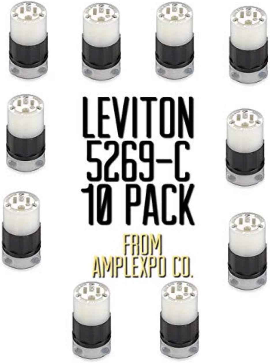 Amazon.com: Leviton 161-05269-00C 2 Pole 15 Amp 125 Volt Industrial ...