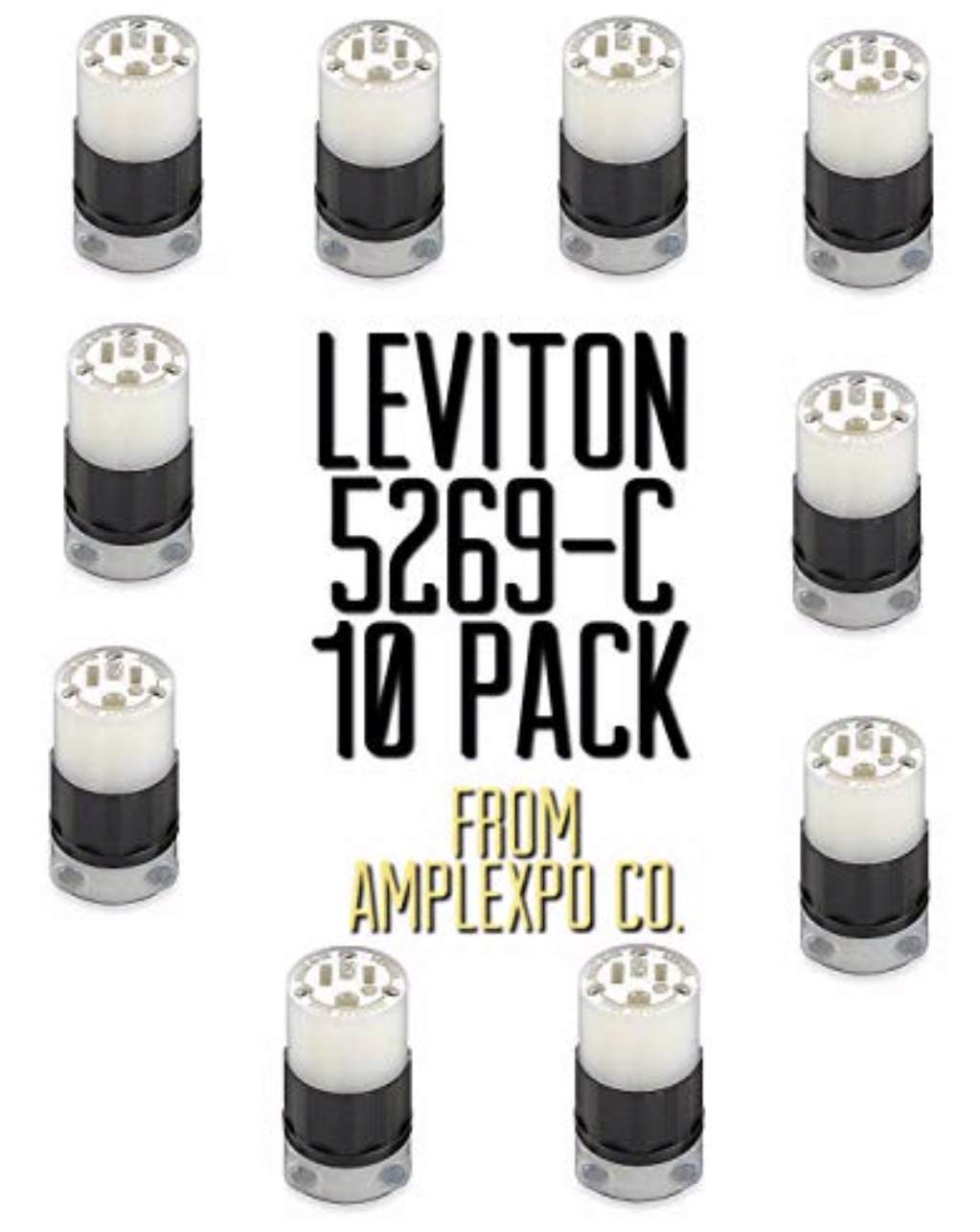 Leviton 161-05269-00C 2 Pole 15 Amp 125 Volt Industrial Grade Straight ...