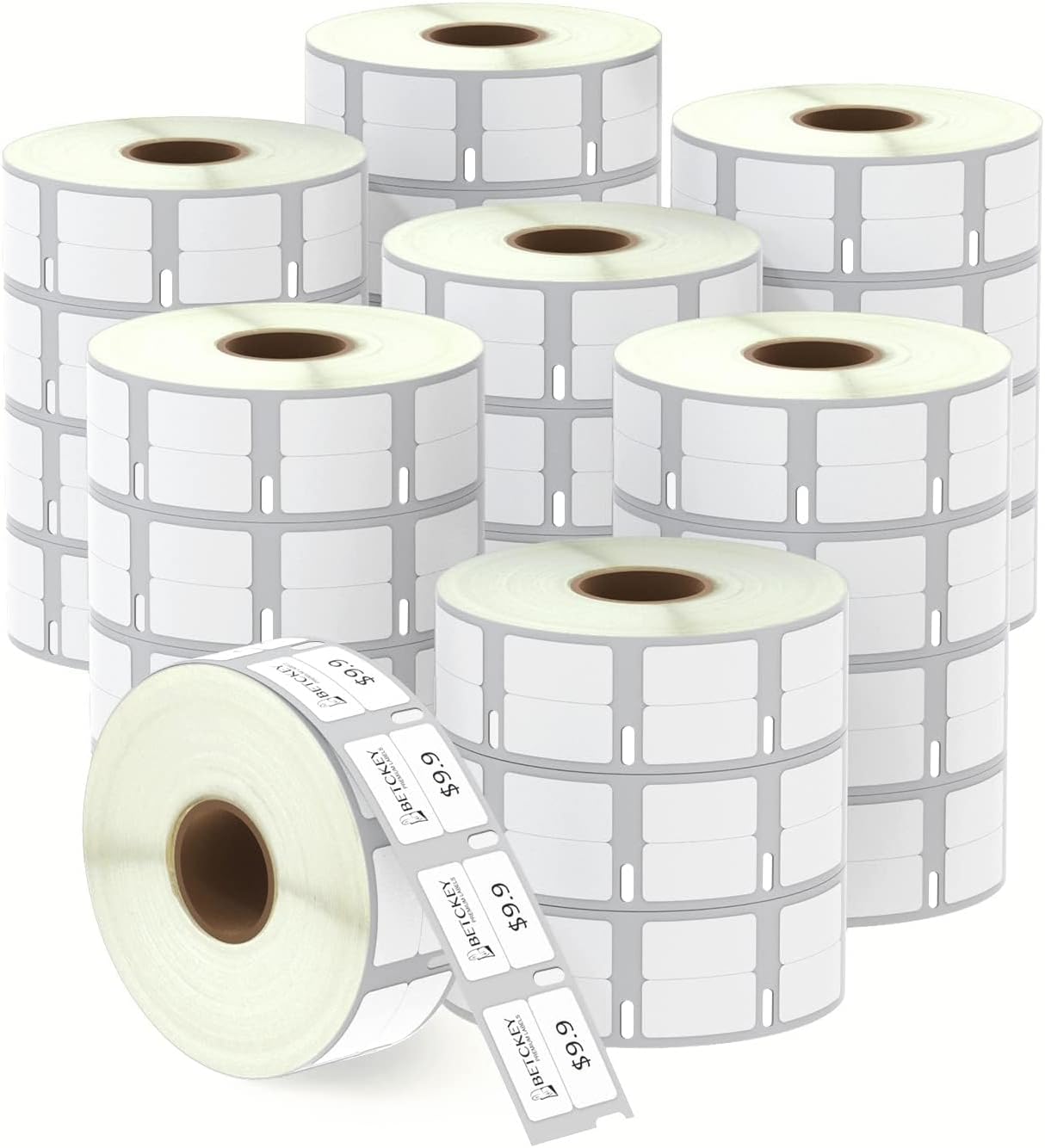 BETCKEY - Compatible con DYMO 30333 (1/2 x 1 pulgada) Etiquetas extra ...