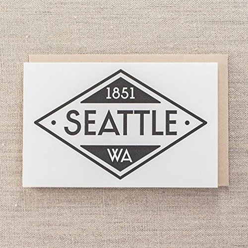 Amazon.com: Seattle 1851 Diamond Letterpress Greeting Card : Office ...