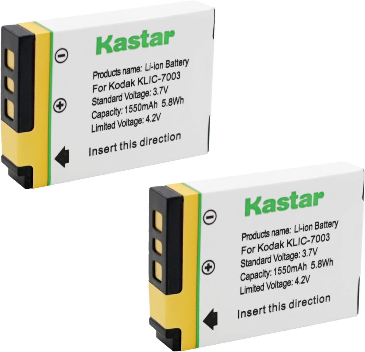 Amazon.com: Kastar Battery 2-Pack Replacement for Kodak KLIC-7006 ...